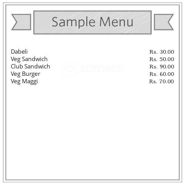 Menu of Krishna Dabeli Centre, Bopal, Ahmedabad