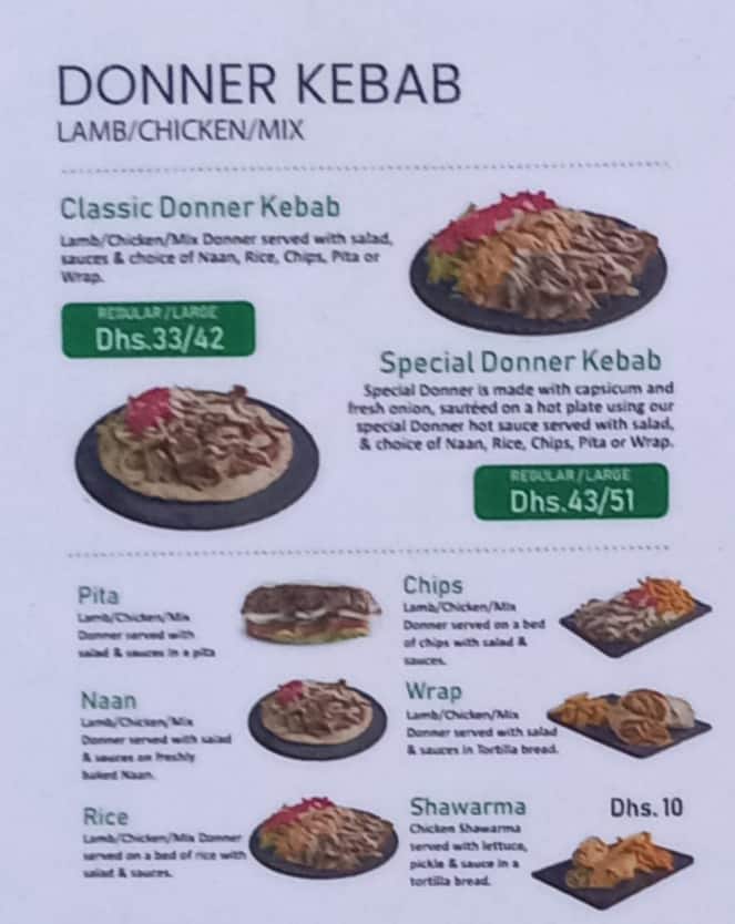 Menu of Lahori Karahi Restaurant, The Villas, Dubai