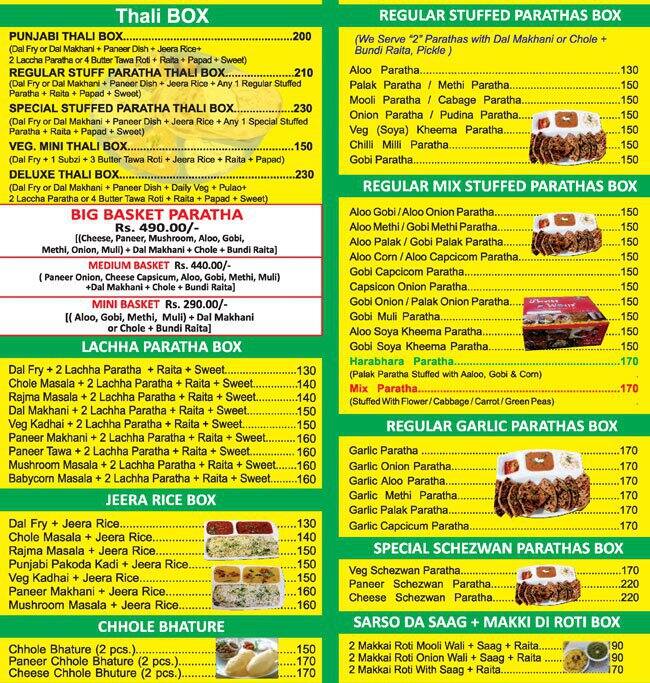 Paratha World Menu, Menu for Paratha World, Powai, Mumbai - Zomato
