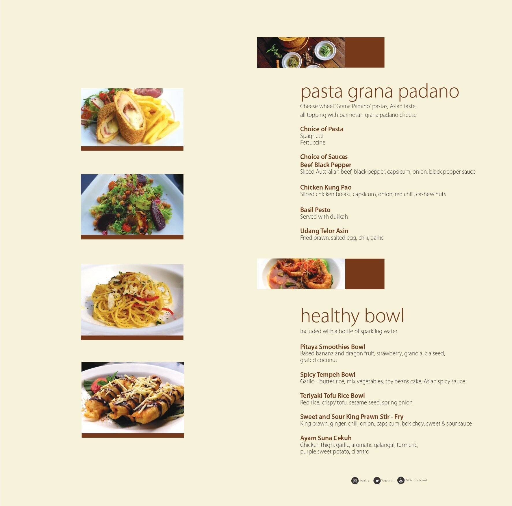 Menu at Enclave Ubud restaurant, Ubud