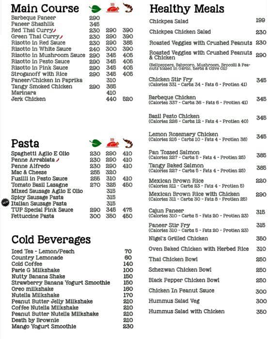 Menu at The Urban Pantry, Mumbai, Lodha Supremus