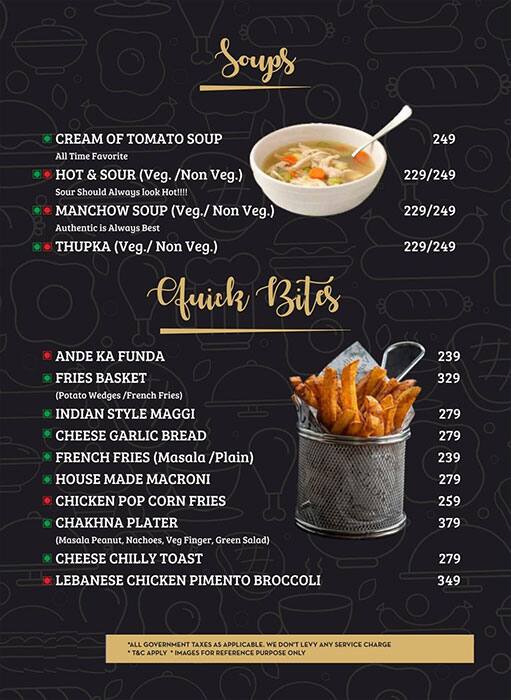 Menu of Bargain Booze, Sector 26, Chandigarh