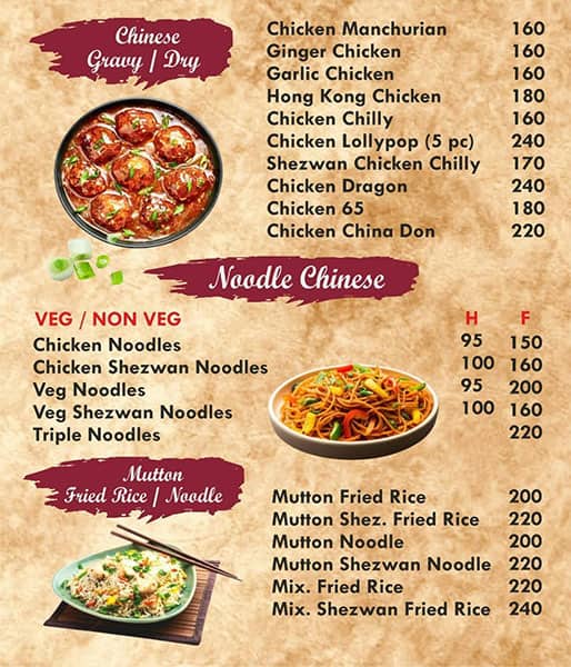 Menu of Ruhani Resturant, Mumbai CST Area, Mumbai