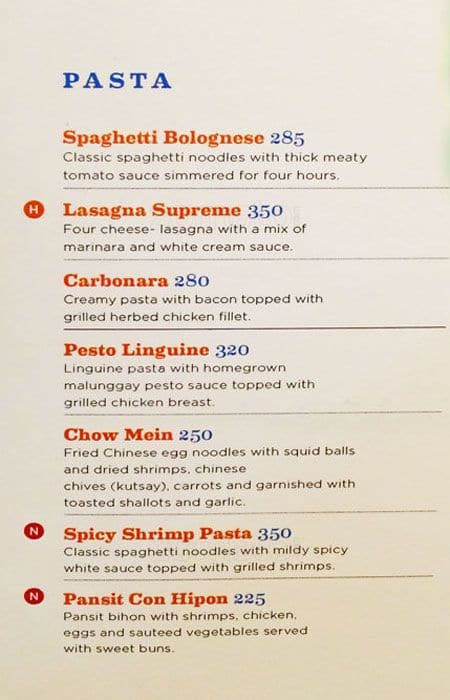 Menu at Cravings restaurant, Mandaluyong, 5th Level