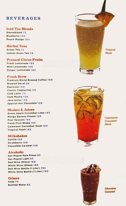 Menu at Cravings restaurant, Mandaluyong, 5th Level