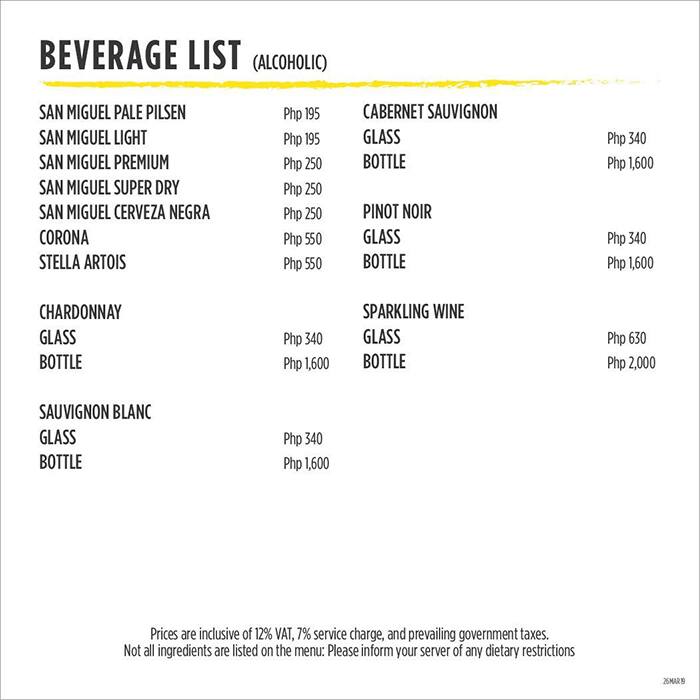 Menu at Citron Café - We Proudly Serve Starbucks restaurant, Makati