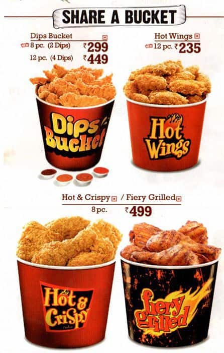 Menu at KFC, Hyderabad, Opposite Prime Meridian