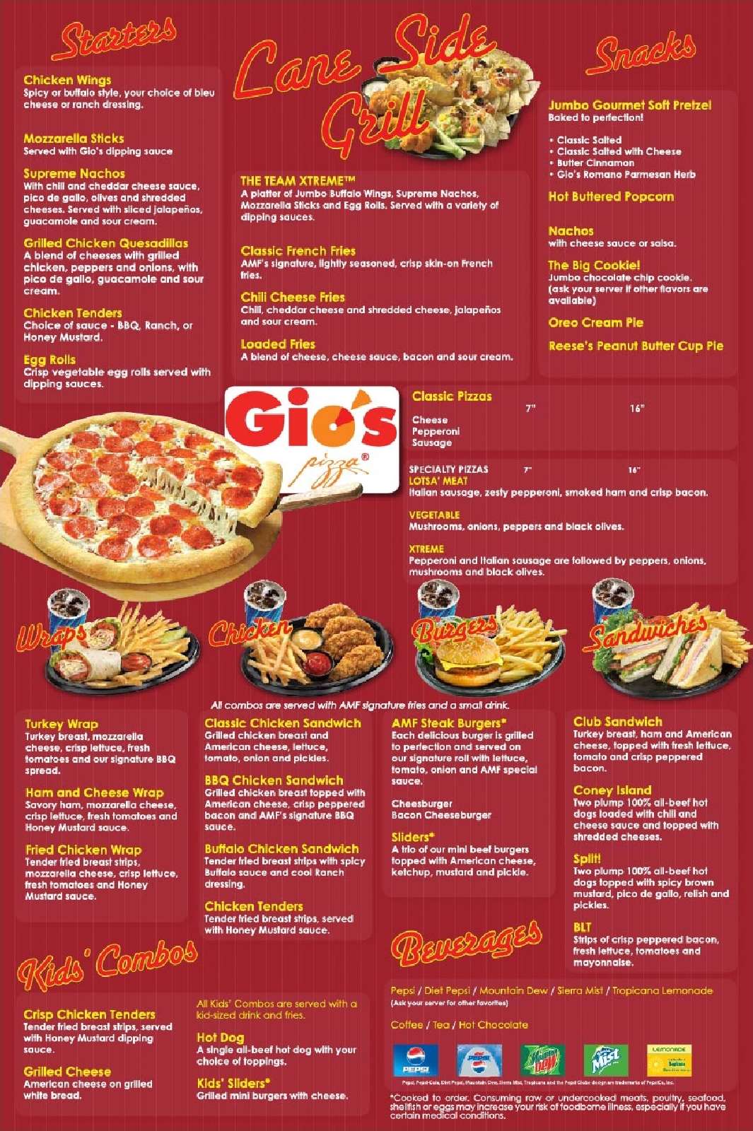 AMF Lane Side Grill Menu Menu For AMF Lane Side Grill Davie Miami AMF Lane Side Grill Menu Menu For AMF Lane Side Grill Davie Miami