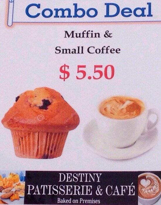 Menu at Destiny Patisserie & Café cafe, Perth