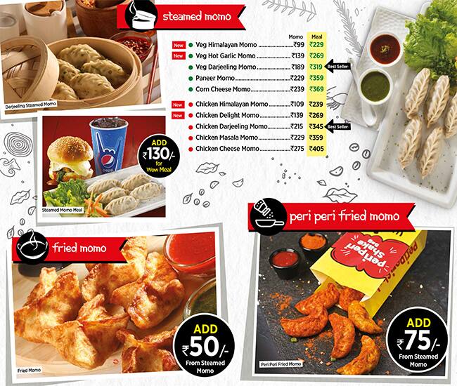 Menu of WOW! Momo, Indirapuram, Ghaziabad