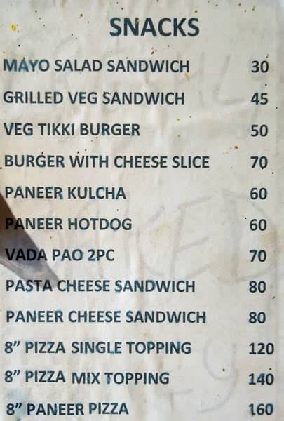 Menu at Nisha Cake Studio, Ghaziabad