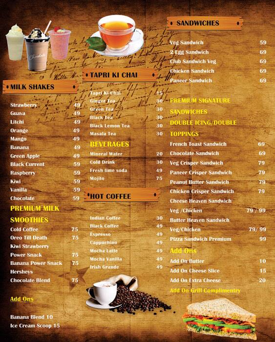 Menu at The Combo, Dehradun, 116, Post Office Rd