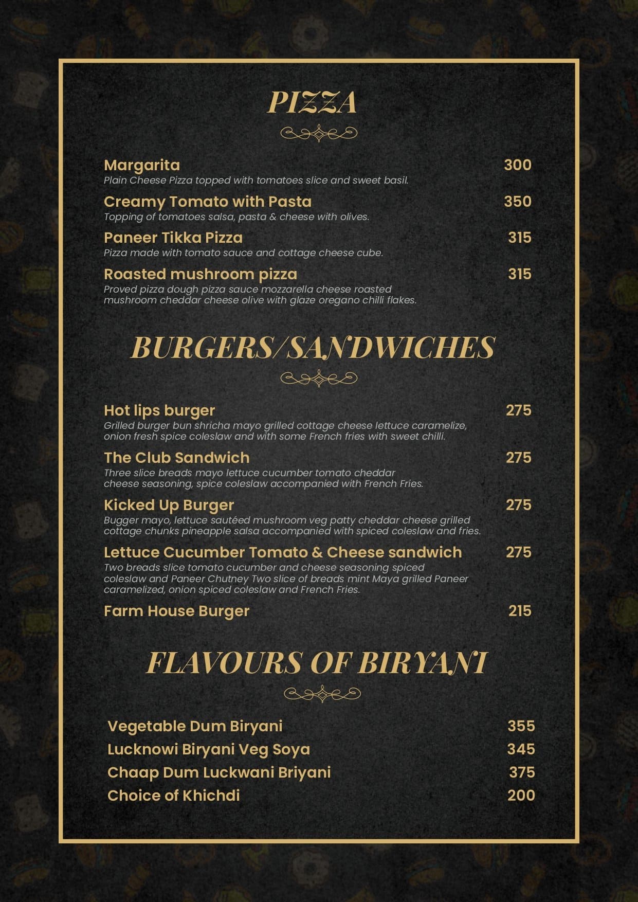 Menu at The Classio, Rishikesh