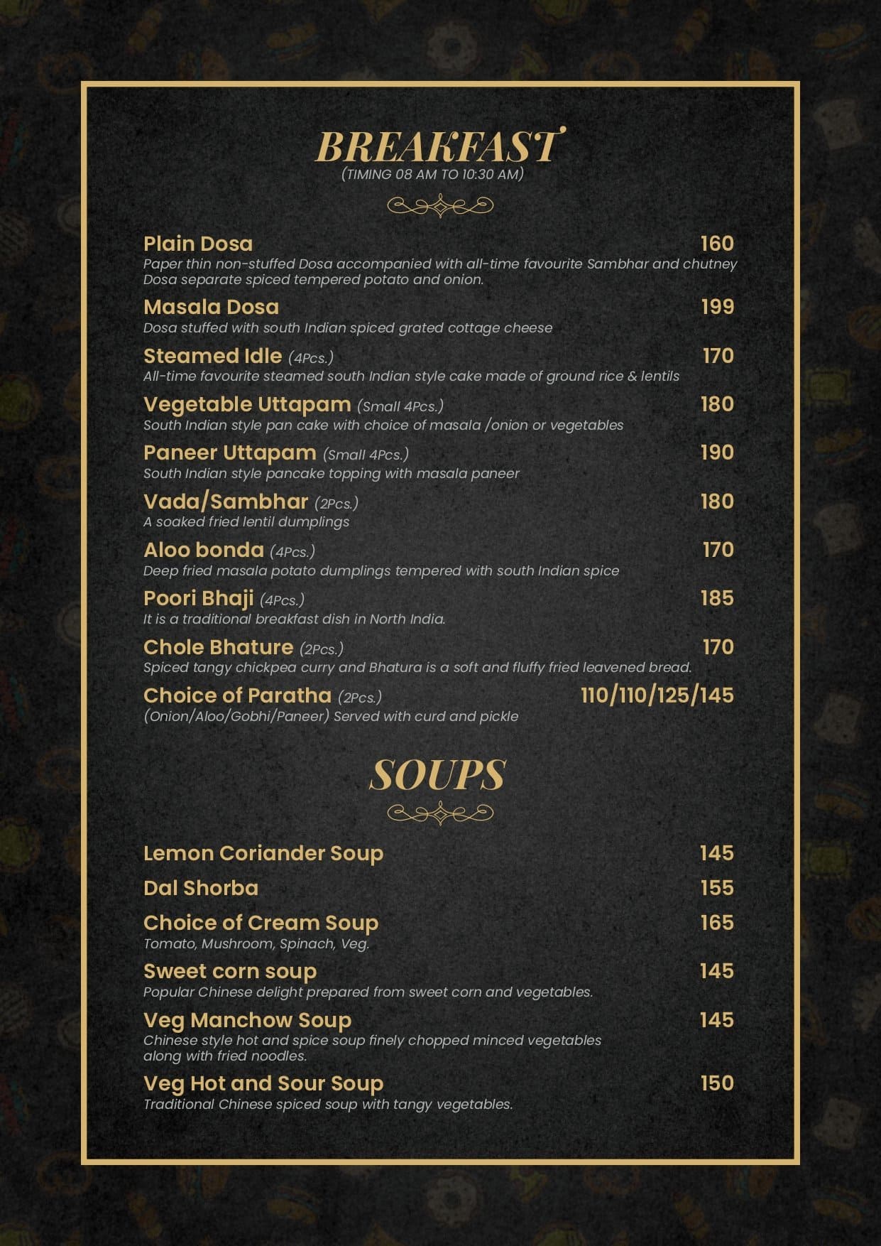 Menu at The Classio, Rishikesh