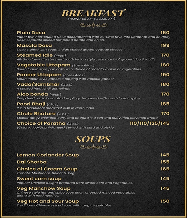 Menu at The Classio, Rishikesh