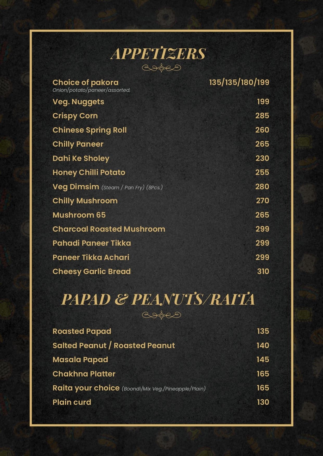 Menu at The Classio, Rishikesh