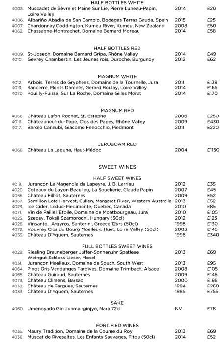 Menu at City Social pub & bar, London, Tower 42