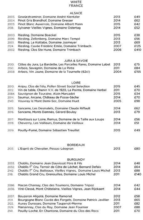 Menu at City Social pub & bar, London, Tower 42