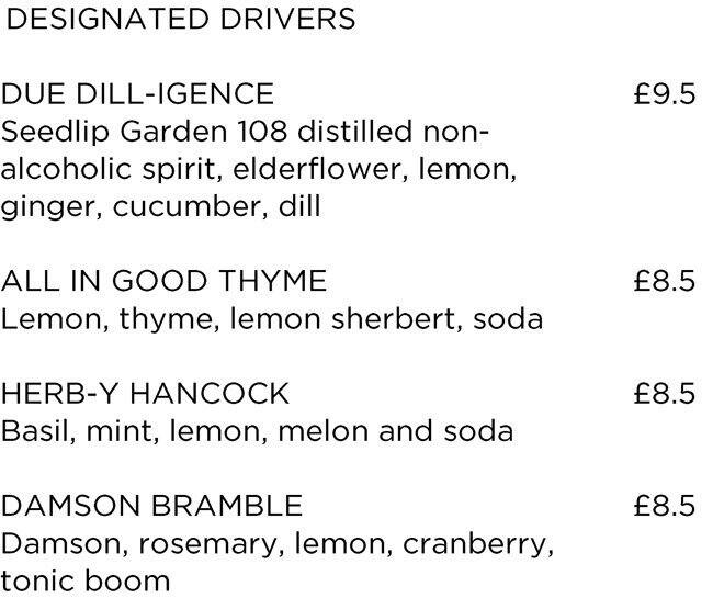 Menu at City Social pub & bar, London, Tower 42