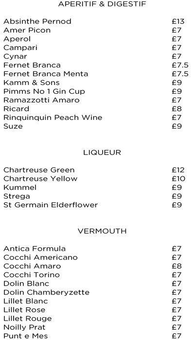 Menu at City Social pub & bar, London, Tower 42