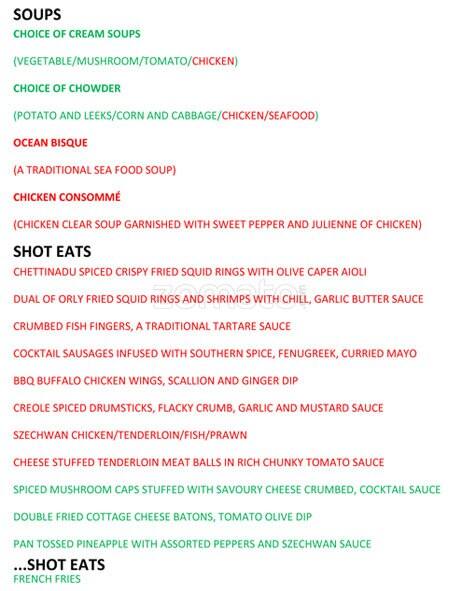 Menu at Mash, Chennai, 3/2 Mash -The Grill House Haddows 2'nd Street