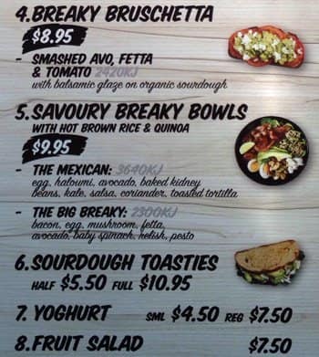 Menu at Sumo Salad fast food, Sydney, 815-821 George St Shop 3