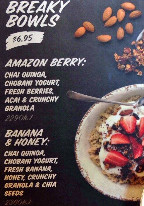 Menu at Sumo Salad fast food, Sydney, 815-821 George St Shop 3