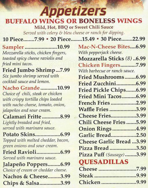 Pyramid Restaurant & Pub Menu - Urbanspoon/Zomato