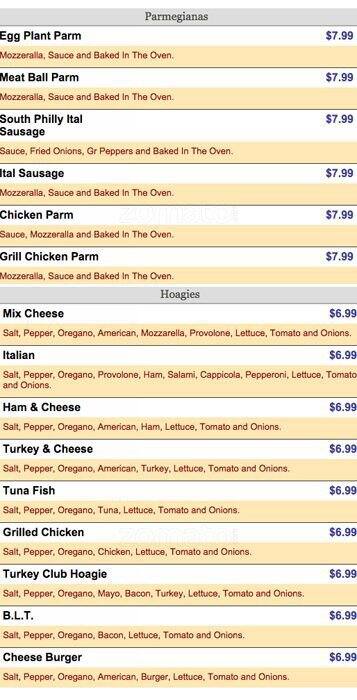 Menu at Jumbo Pizza pizzeria, West Goshen