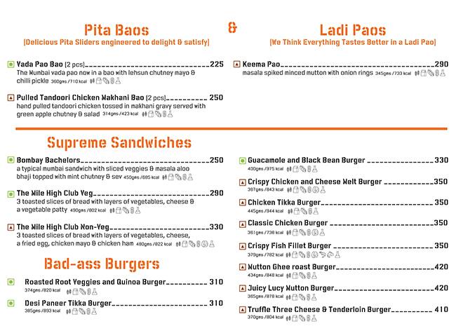 Menu at The Mills SOCIAL, Pune