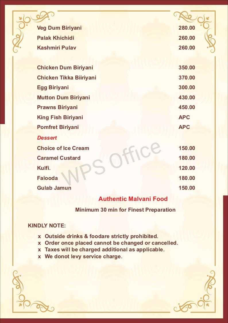 Menu of Malvani Tadka Seafood Kitchen, Ravet, Pune