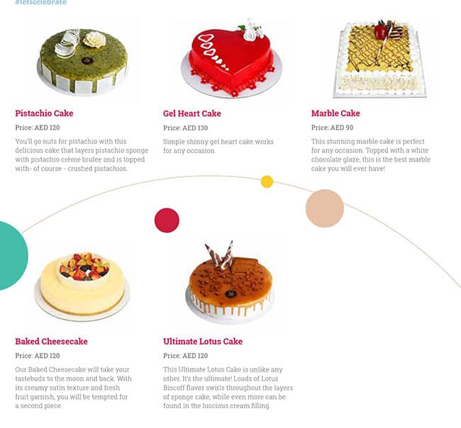 Menu at Mister Baker - Best Cakes In Dubai | Birthday Cakes ...