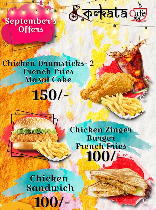 Menu of Kolkata Cafe, Khardah, Kolkata