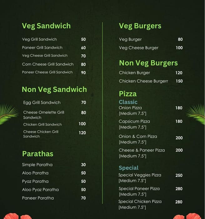 Menu of RASOI, Karanpur, Dehradun