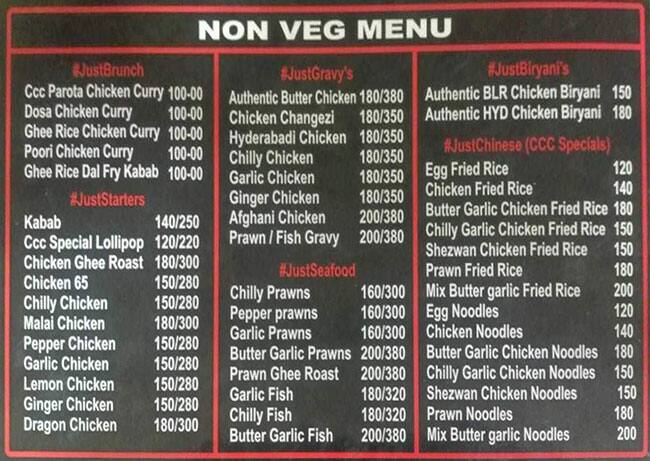 Menu of Chutney Charm, HSR, Bangalore