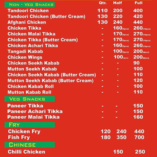 Menu of Kitchen-7, Uttam Nagar, New Delhi
