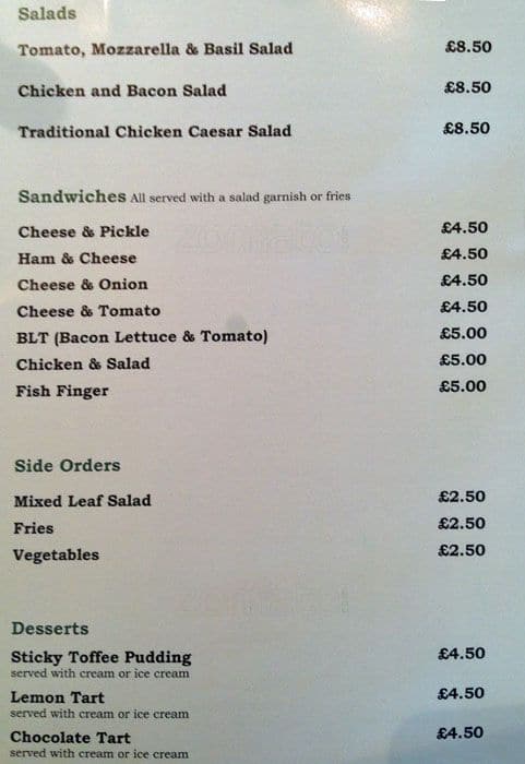 Menu at The Hand and Shears pub & bar, London