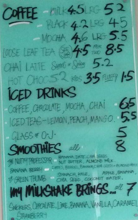 Menu at Kings Garden Cafe Henderson, Auckland