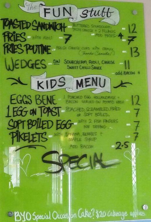 Menu at Kings Garden Cafe Henderson, Auckland
