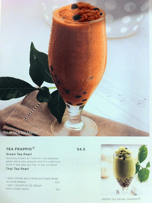 Menu at Excelso cafe, Jakarta, Plaza Indonesia