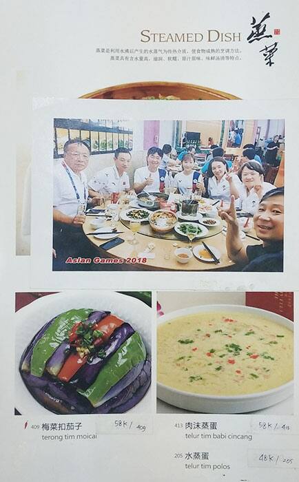 Menu at Restaurant Da Tang, Central Jakarta