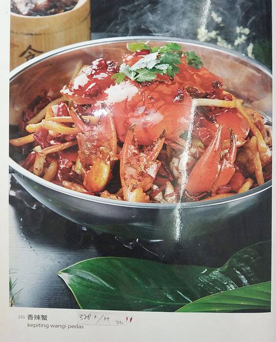 Menu at Restaurant Da Tang, Central Jakarta