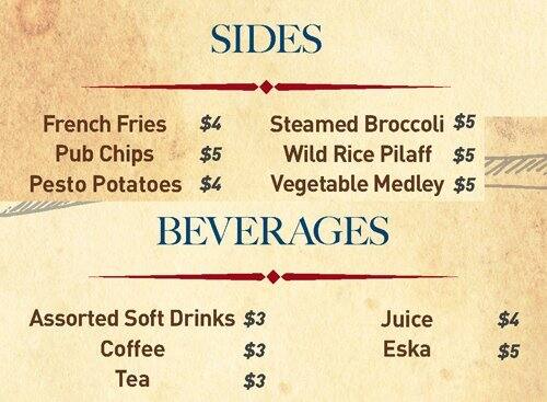 Menu at Carlton Restaurant, Toronto