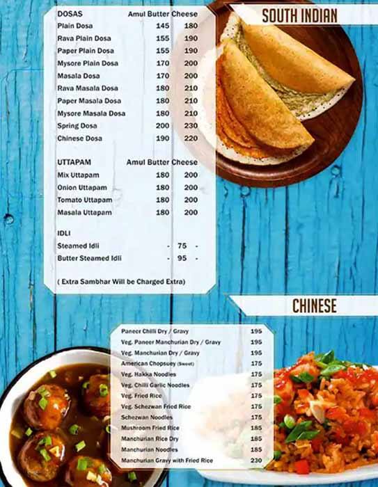 Menu at Honest, Ahmedabad, White House Panchvati Circle