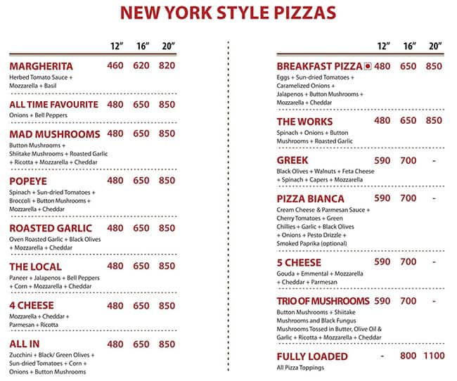 Menu of The Ground Baking Co., Vijay Nagar, Indore