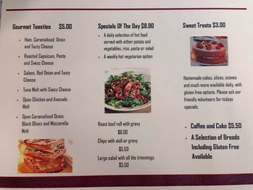 Menu at Café @ Crossways cafe, Seville Grove