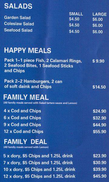 Menu at Logan Flying Fish fast food, Logan Central