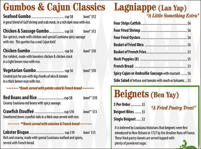 Lost Cajun of Greenville Menu, Menu for Lost Cajun of Greenville ...