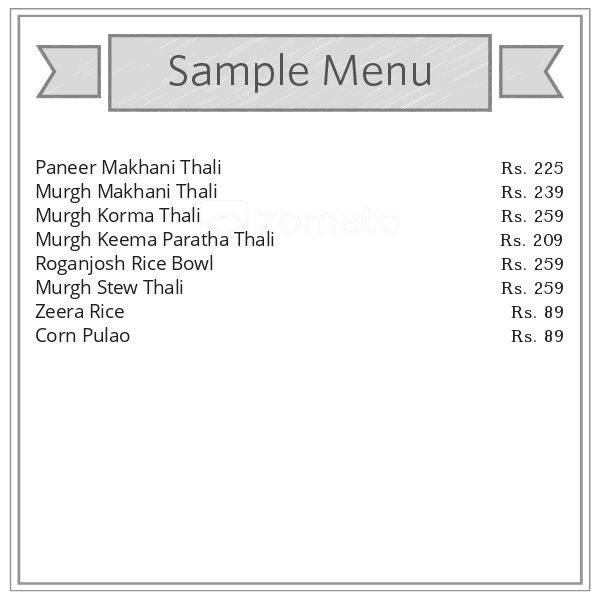 Menu of Rizq, Whitefield, Bangalore