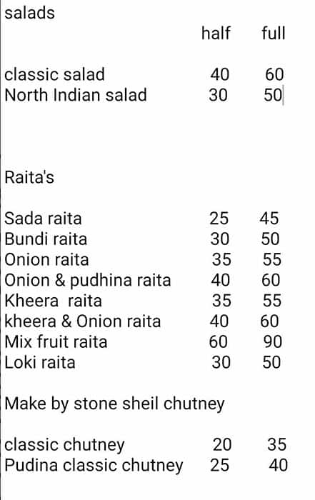 Menu of Maa Salad's, Sector 5, Noida